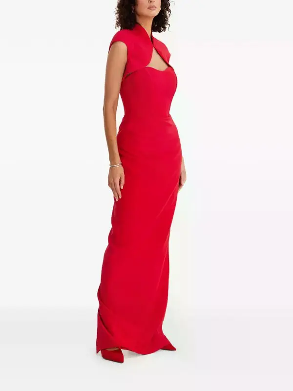 MOOS STUDIO Sweetheart-neck Maxi Dress - Red