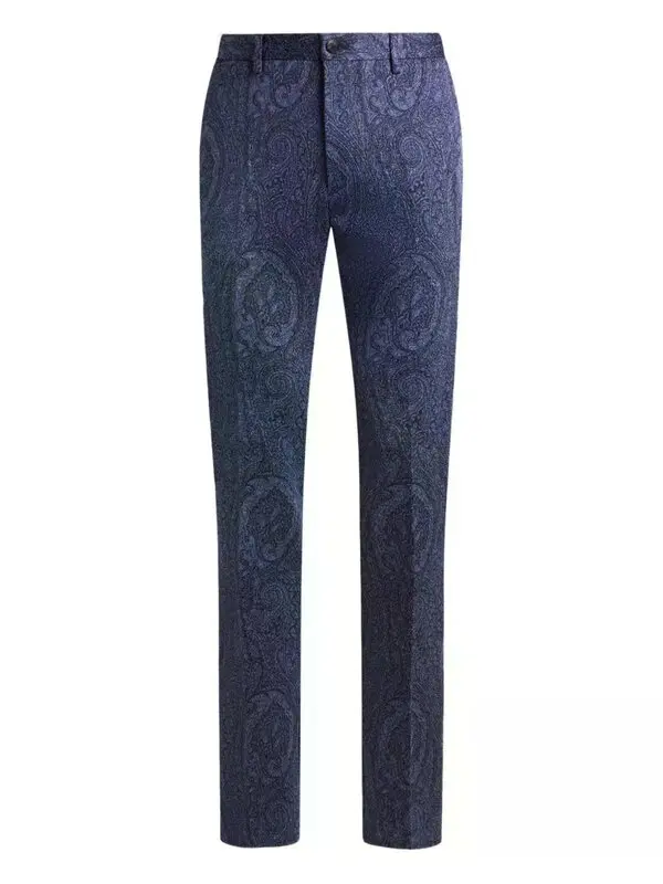 Etro Cotton Jacquard Trousers
