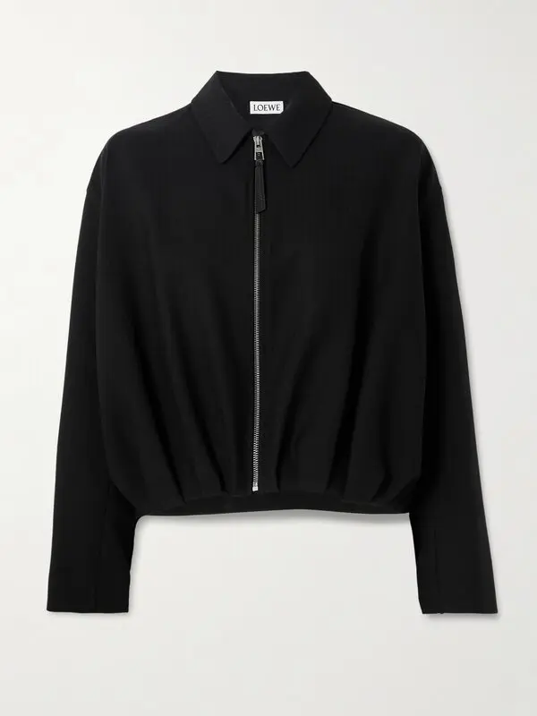 Loewe Herringbone Wool Bomber Jacket