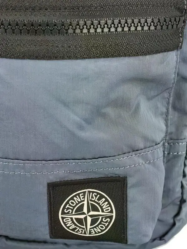 Stone Island Logo-detail Shoulder Bag - Blue