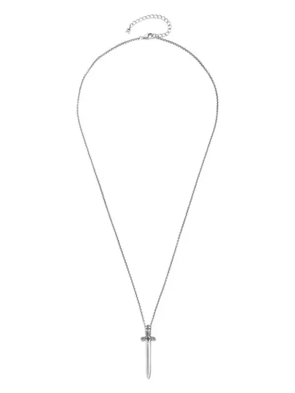 Mateo Sword Pendant Necklace - Silver