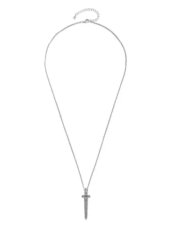 Mateo Sword Pendant Necklace - Silver