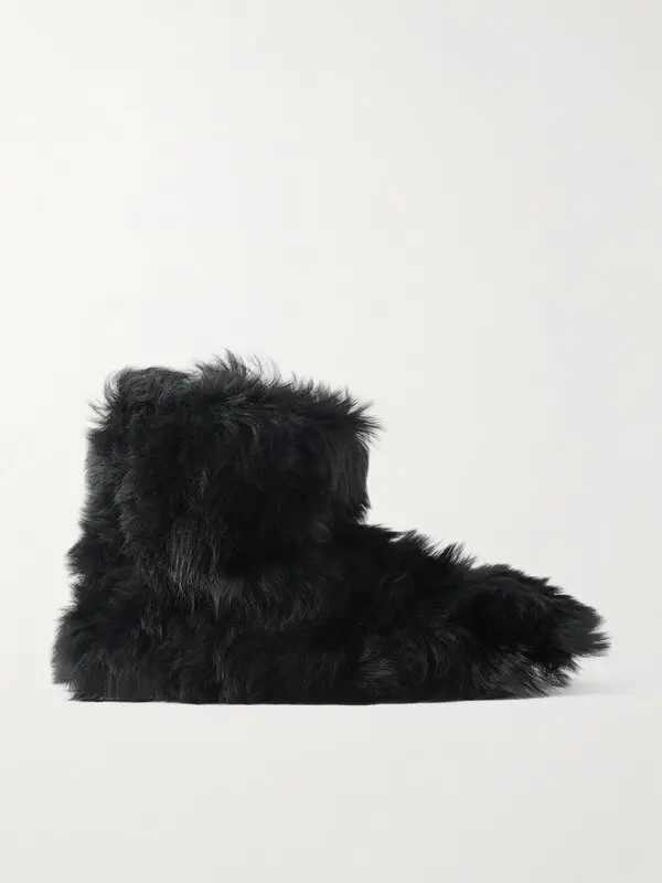 CHRISTEN Firenze Shearling Ankle Boots - Black