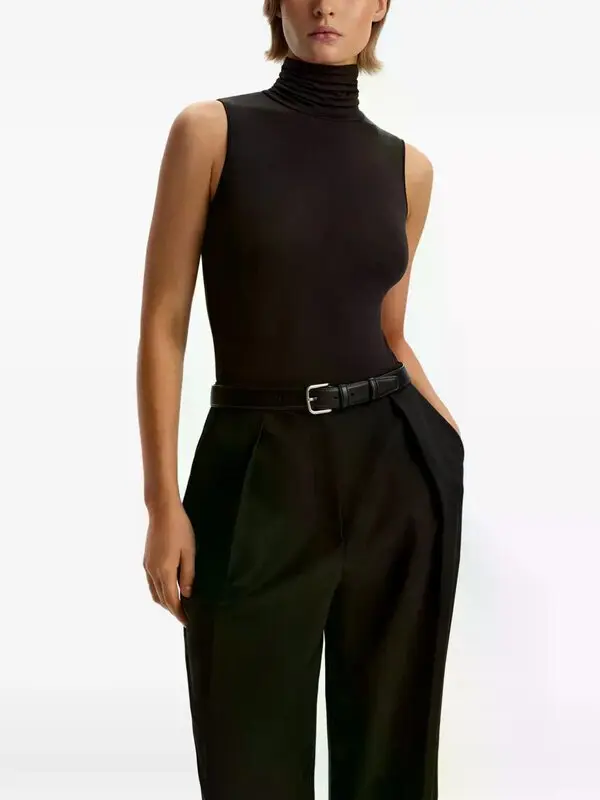 12 STOREEZ Sleeveless Turtleneck Bodysuit
