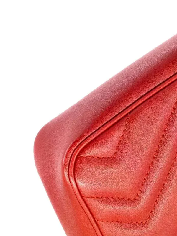 Gucci Gg Marmont Super Mini Crossbody Bag - Red