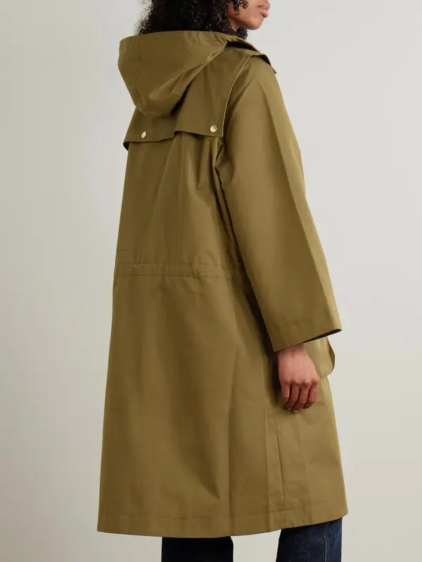 Barbour Bilsdale Hooded Cotton-blend Twill Jacket - Green