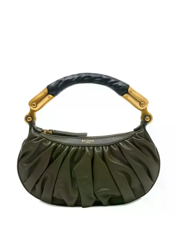Balmain Mini Ebene Tote Bag - Green