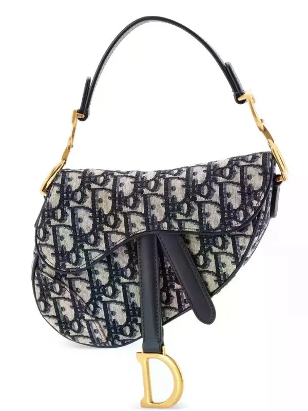 Dior Saddle Handbag Oblique Canvas Mini Shoulder Bag - Blue