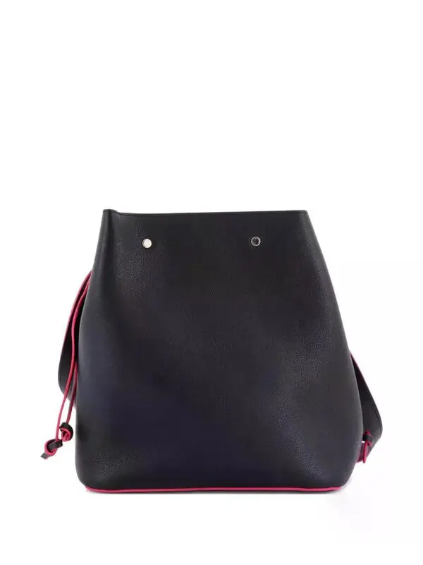 LOUIS VUITTON Lockme Leather Bucket Bag - Black