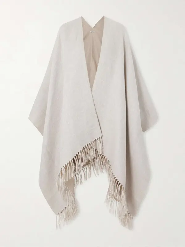 Brunello Cucinelli Fringed Linen-blend Scarf - Neutral