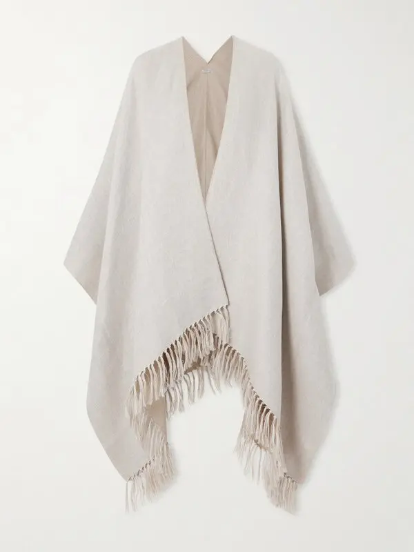 Brunello Cucinelli Fringed Linen-blend Scarf - Neutrals