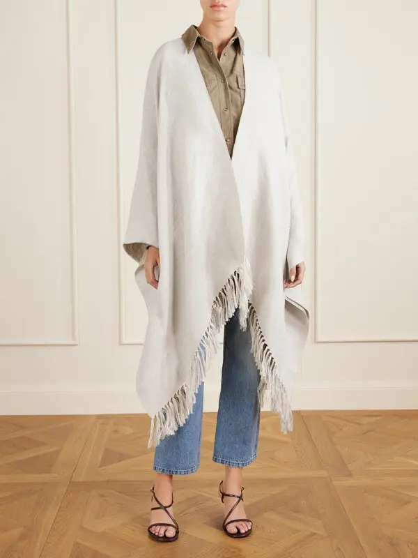 Brunello Cucinelli Fringed Linen-blend Scarf - Neutrals