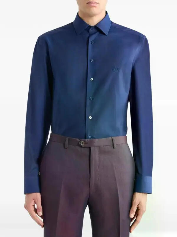 Etro Pegaso-embroidery Shirt - Blue