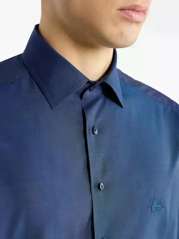 Etro Pegaso-embroidery Shirt - Blue