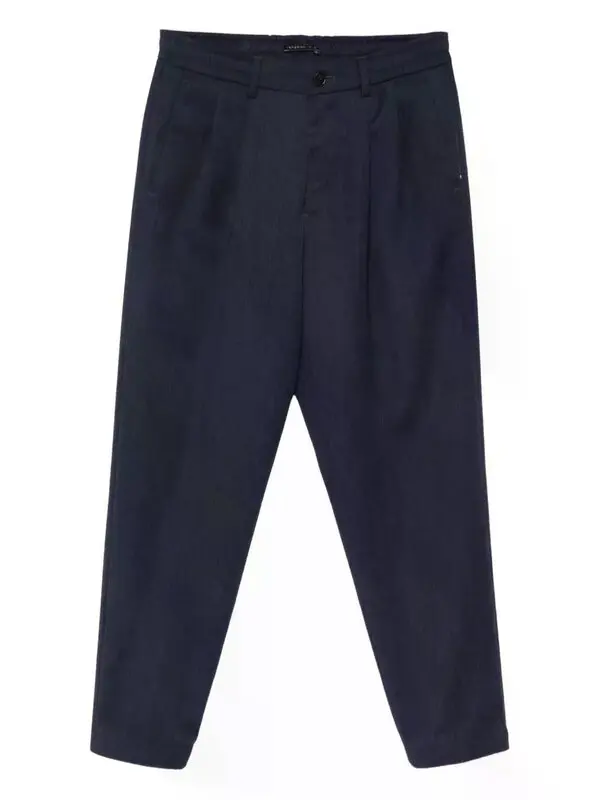 LOW BRAND Pleated Trousers - Blue