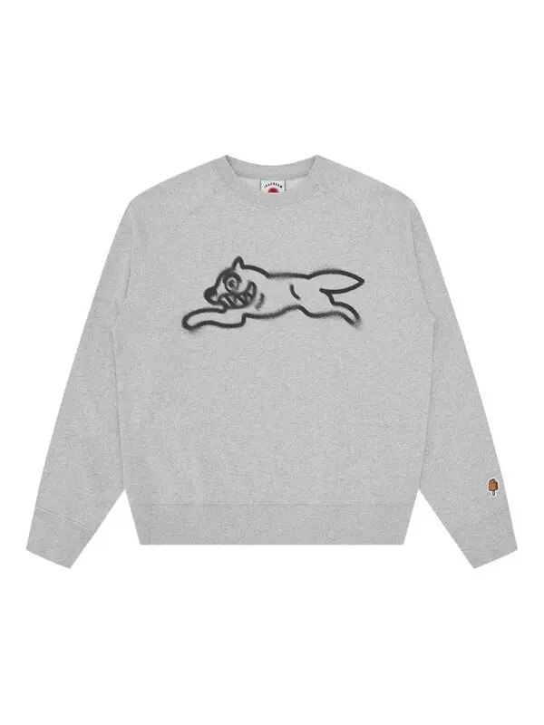 ICECREAM Running Dog Cotton Sweatshirt - Grey