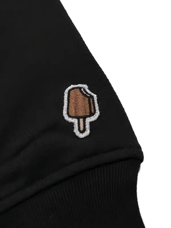 ICECREAM Running Dog Cotton Hoodie - Black