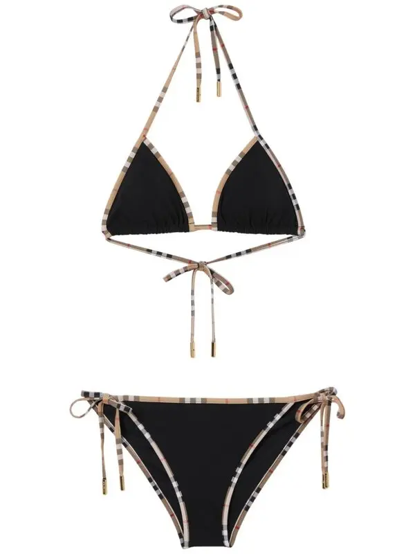 Burberry Triangle Bikini Set - Black