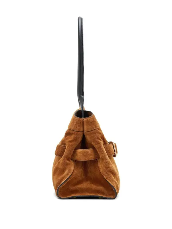 Marc Jacobs Suede Leather Satchel Shoulder Bag - Brown