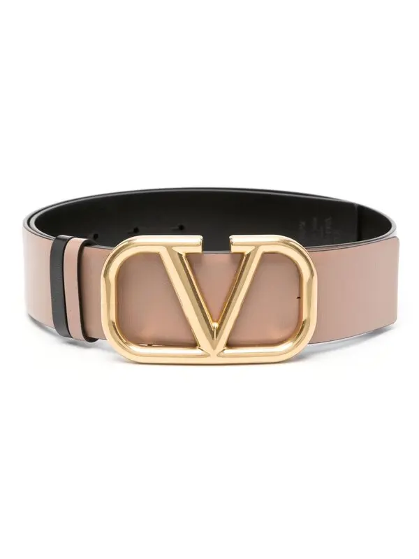 Valentino Garavani Leather Reversible Vlogo Belt - Pink