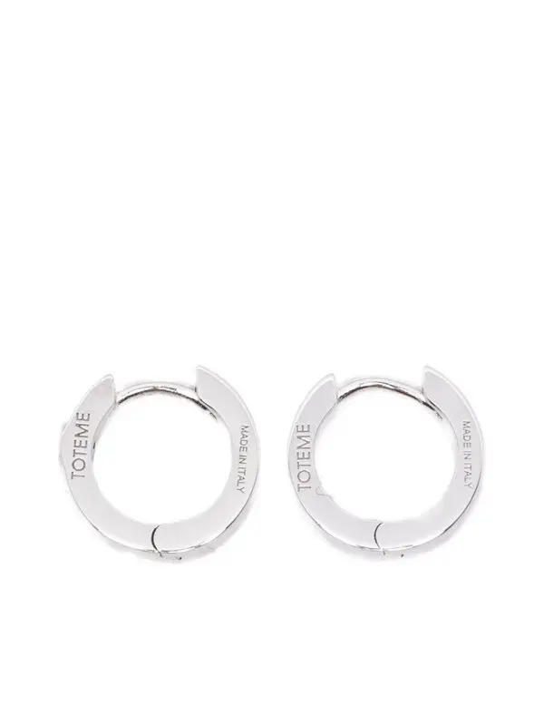 TOTEME White Gold Hoop Earrings - Silver