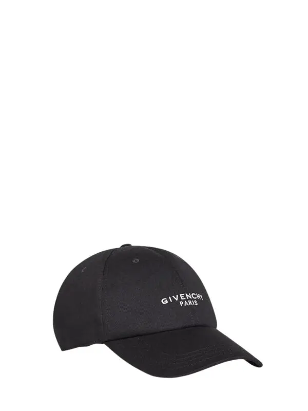 Givenchy Logo Cotton Baseball Cap - Black