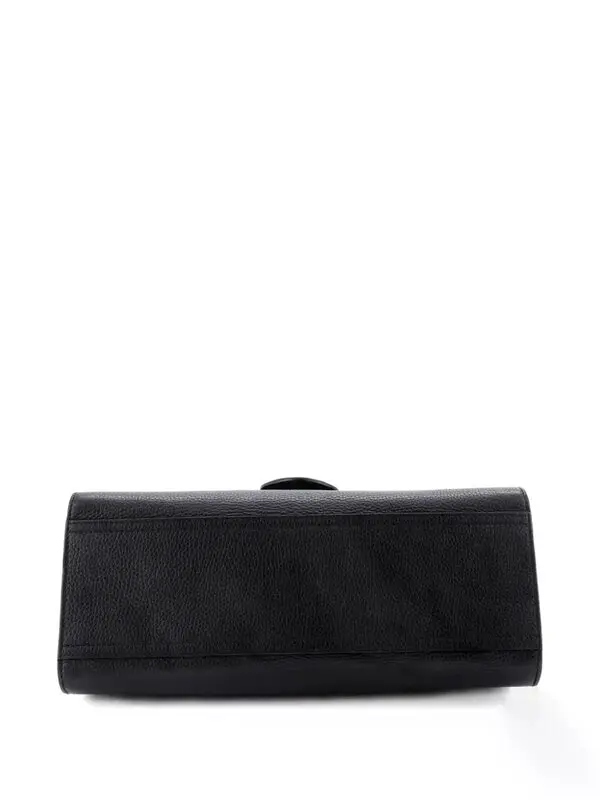 Gucci Gg Marmont Top Handle Satchel - Black