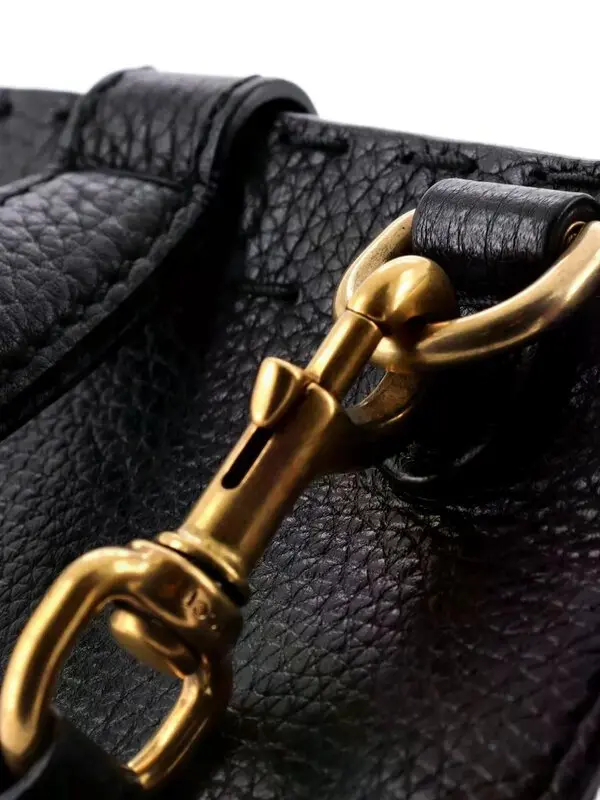Gucci Gg Marmont Top Handle Satchel - Black