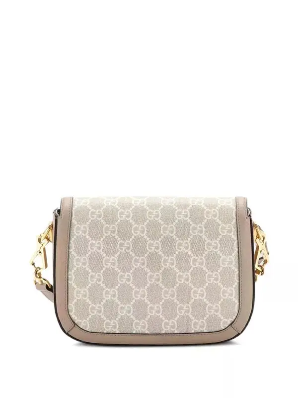 Gucci Horsebit 1955 Mini Crossbody Bag Gg Coated Canvas With Leather