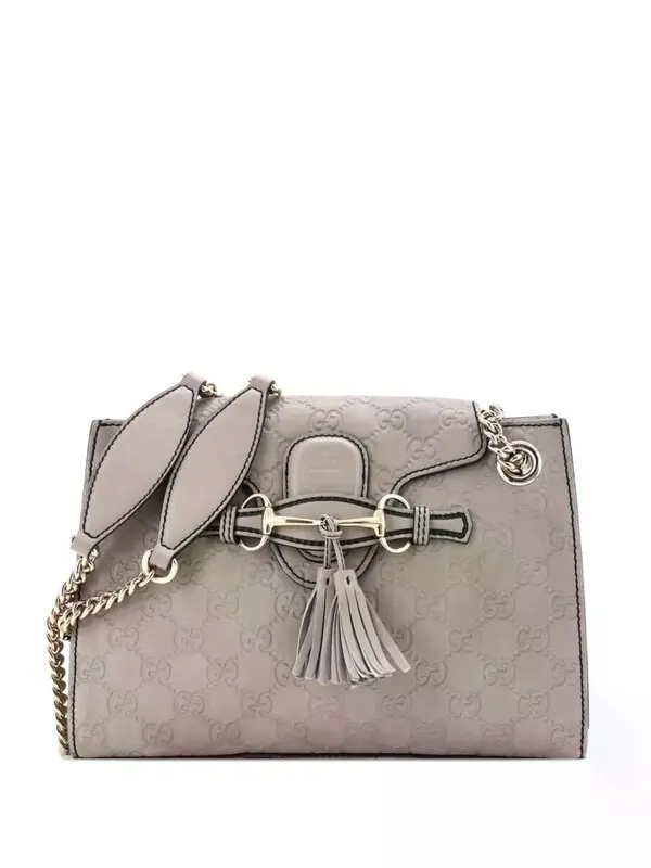 Gucci Emily Chain Flap Shoulder Bag - Grey