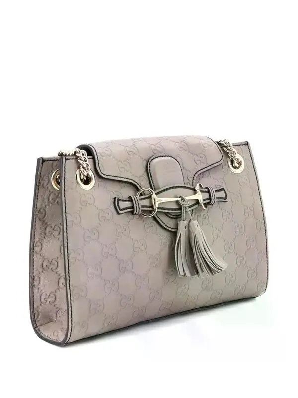 Gucci Emily Chain Flap Shoulder Bag - Grey