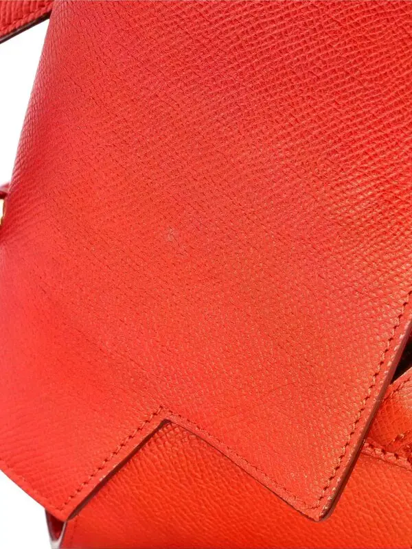 Celine Belt Bag Textured Leather Micro Satchel - Red
