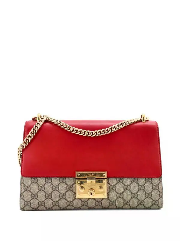 Gucci Padlock Gg Coated Canvas And Leather Medium Shoulder Bag
