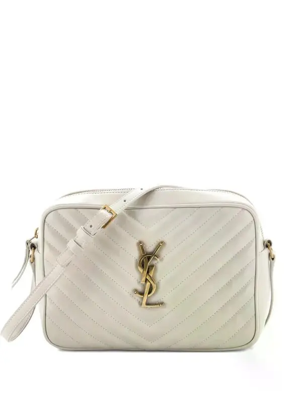 Saint Laurent Lou Camera Small Crossbody Bag Matelasse Chevron Leather - Black