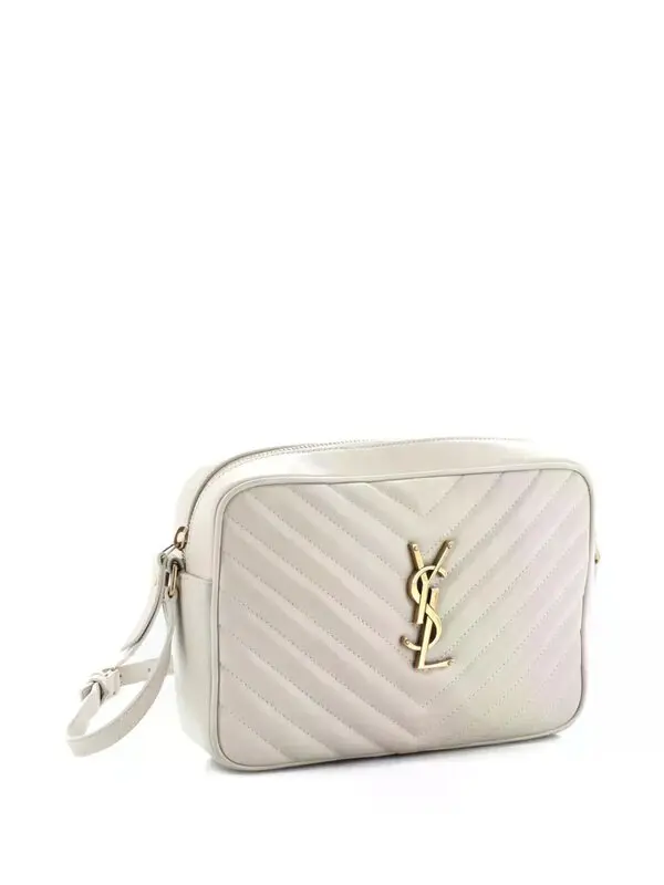 Saint Laurent Lou Camera Small Crossbody Bag Matelasse Chevron Leather - Black
