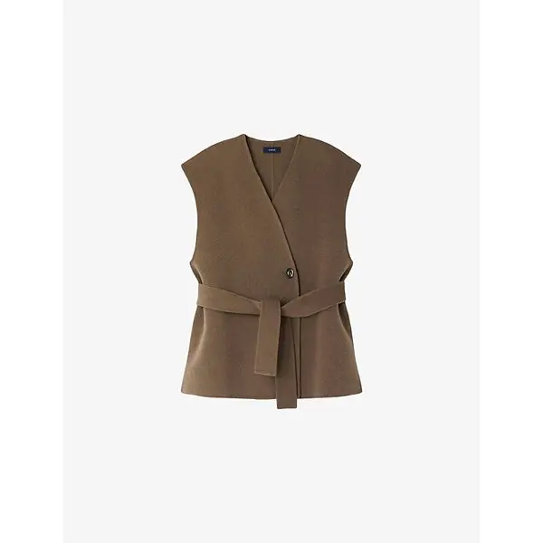 Soeur Evasion Sleeveless Wool-blend Jacket