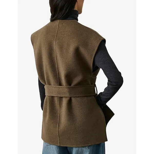 Soeur Evasion Sleeveless Wool-blend Jacket