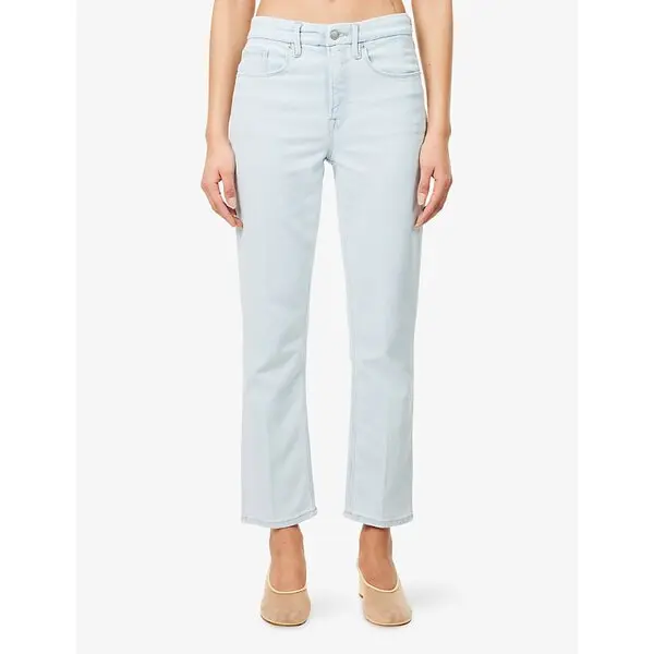 Good American Icon Ankle Straight-leg Stretch-denim Jeans - Indigo1124