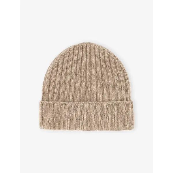 Boggi Milano Cashmere Beanie Hat - Beige