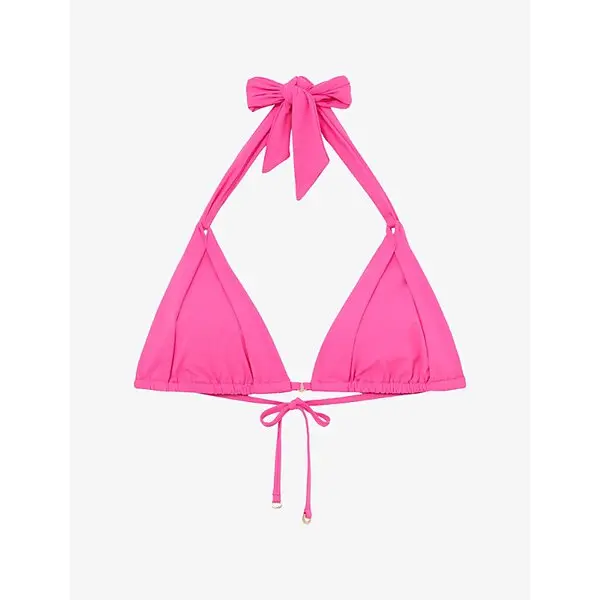 REISS Matilda Triangle-cup Bikini Top - Pink