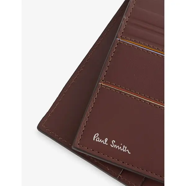 Paul Smith Stripe Compact Leather Billfold Wallet
