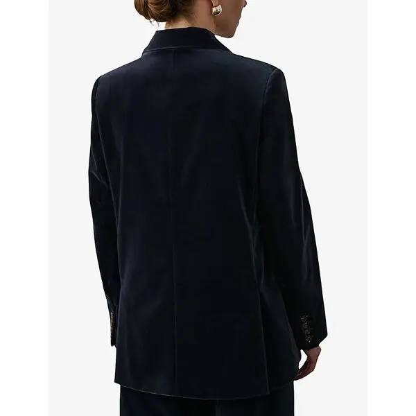 Soeur Sevres Single-breasted Velvet Jacket