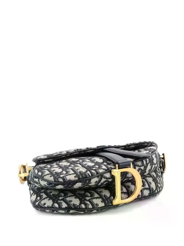 Dior Saddle Oblique Canvas Mini Shoulder Bag - Blue