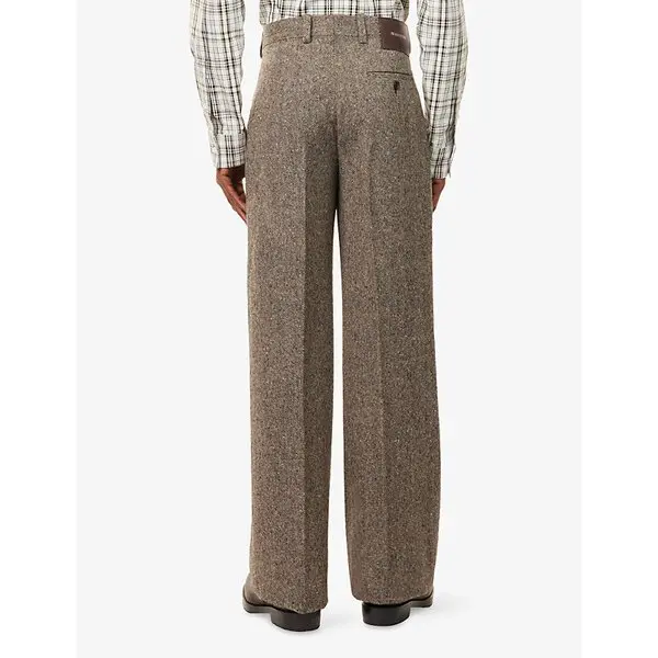 JW Anderson Brand-patch Straight-leg Wool Trousers