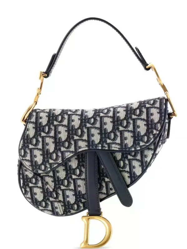 Dior Saddle Handbag Oblique Canvas Mini Shoulder Bag - Blue