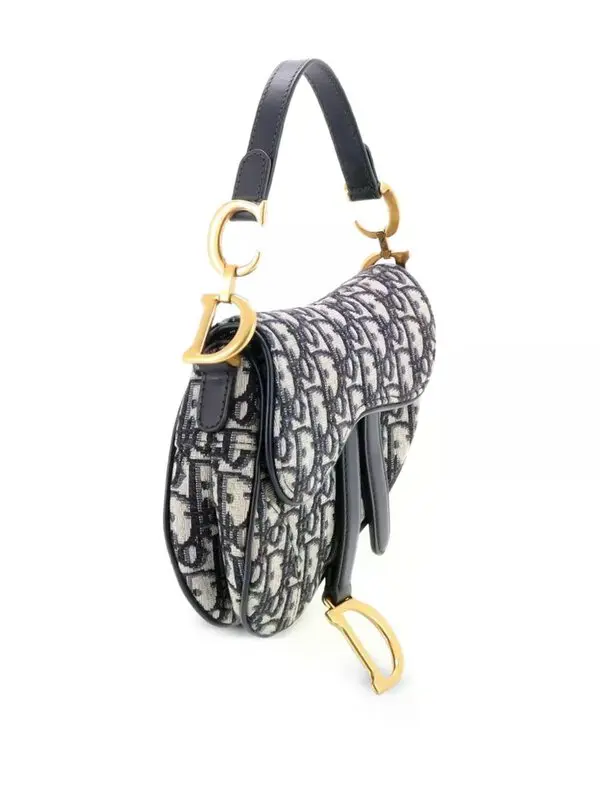 Dior Saddle Handbag Oblique Canvas Mini Shoulder Bag - Blue