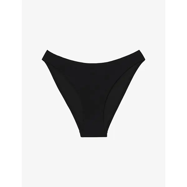 REISS Carina Fixed-side Stretch-woven Bikini Bottom - Black