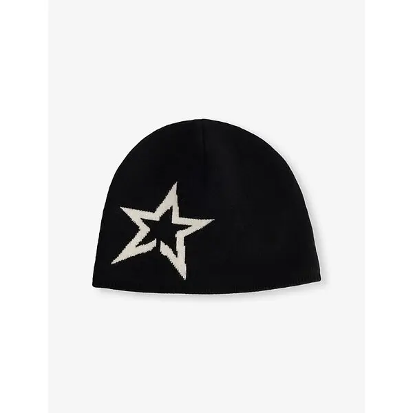 Perfect Moment Star-logo Merino-wool Beanie Hat - Jet Black