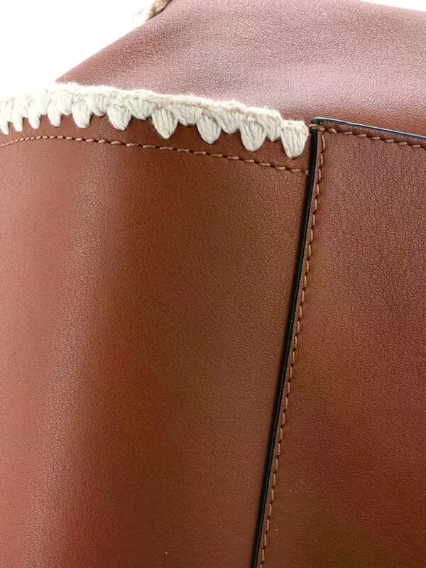 Loewe Hammock Small Shoulder Bag Leather With Crochet Detail