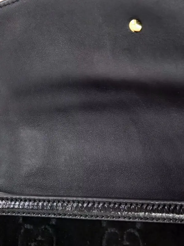 Gucci Sylvie Small Gg Velvet Shoulder Bag - Black